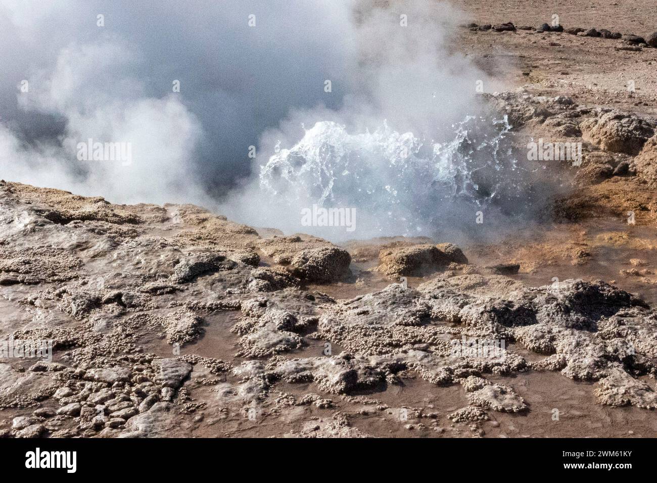 Tatio Geysers, San Pedro de Atacama, Chile. Volcanic hot springs that ...