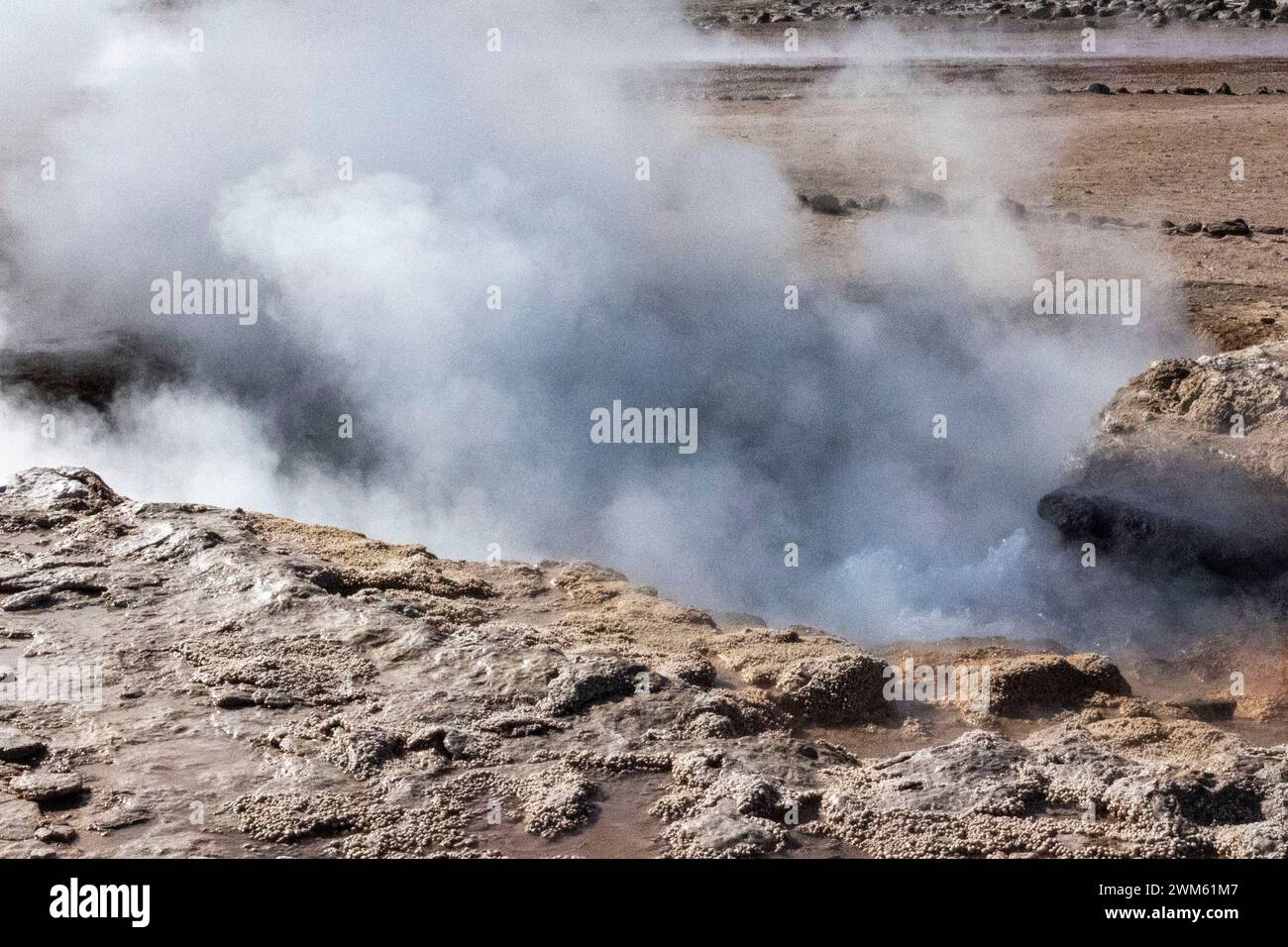 Tatio Geysers, San Pedro de Atacama, Chile. Volcanic hot springs that ...
