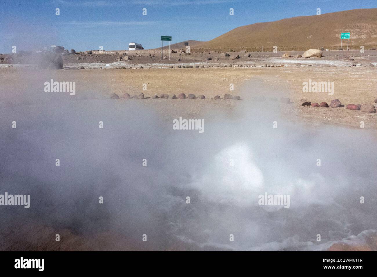 Tatio Geysers, San Pedro de Atacama, Chile. Volcanic hot springs that ...
