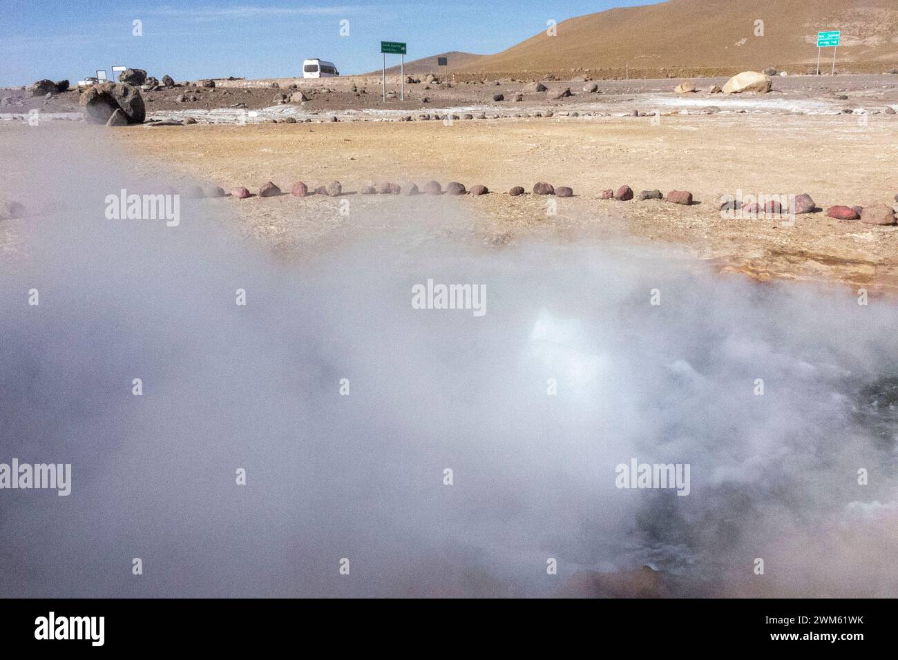 Tatio Geysers, San Pedro de Atacama, Chile. Volcanic hot springs that ...