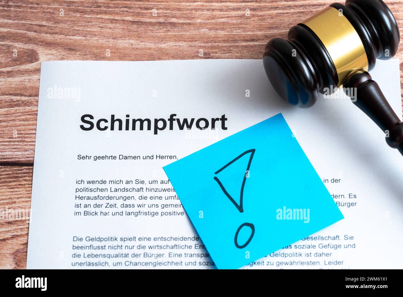 Augsburg, Bavaria, Germany - February 24, 2024: Expletive, writing on a ...