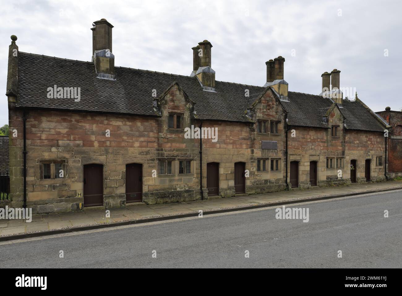 The Almshouses at Ashbourne town; Peak District National Park ...
