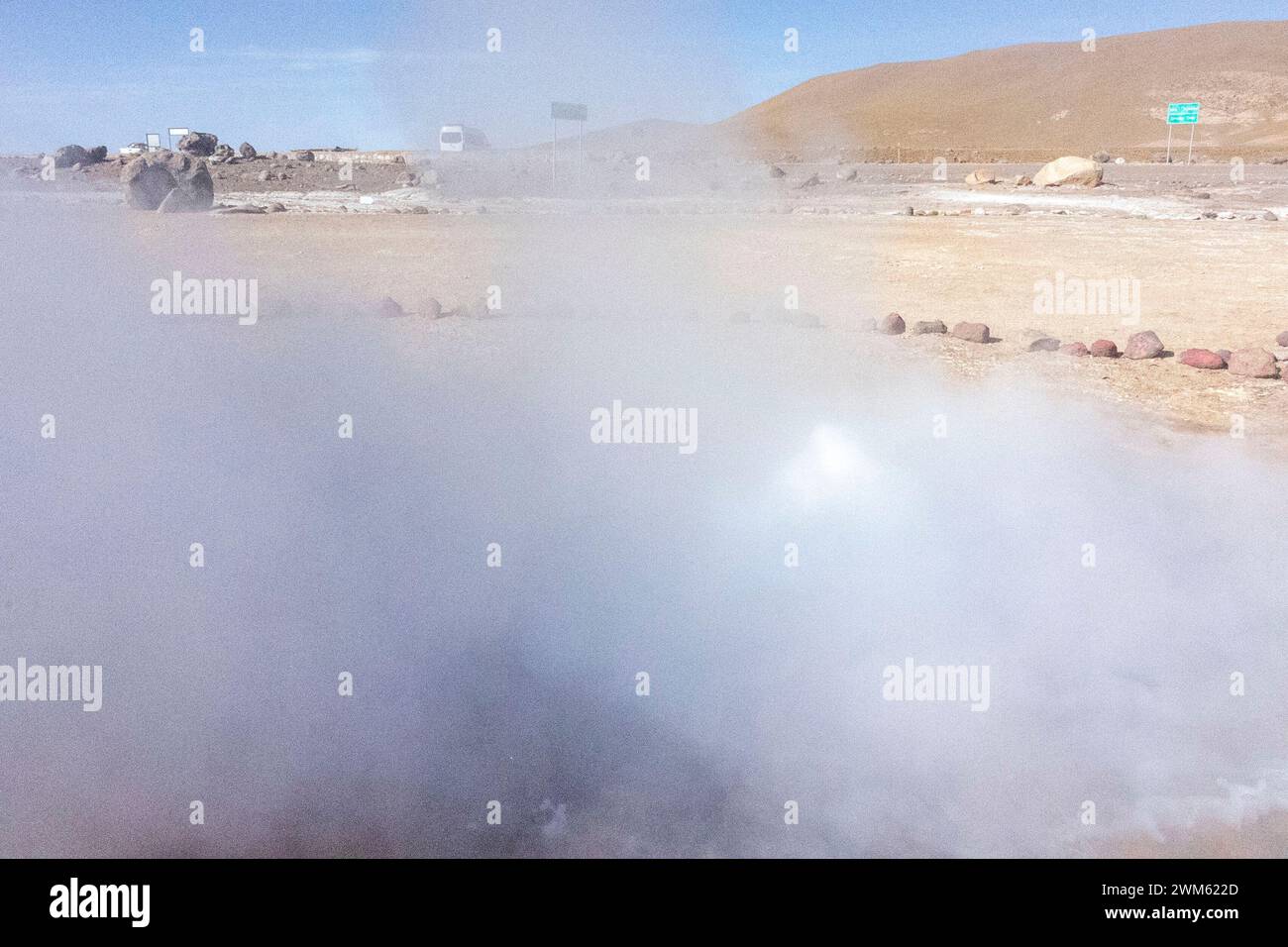Tatio Geysers, San Pedro de Atacama, Chile. Volcanic hot springs that ...