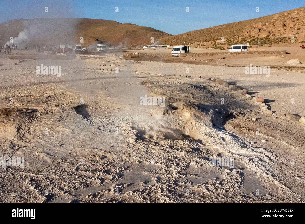 Tatio Geysers, San Pedro de Atacama, Chile. Volcanic hot springs that ...