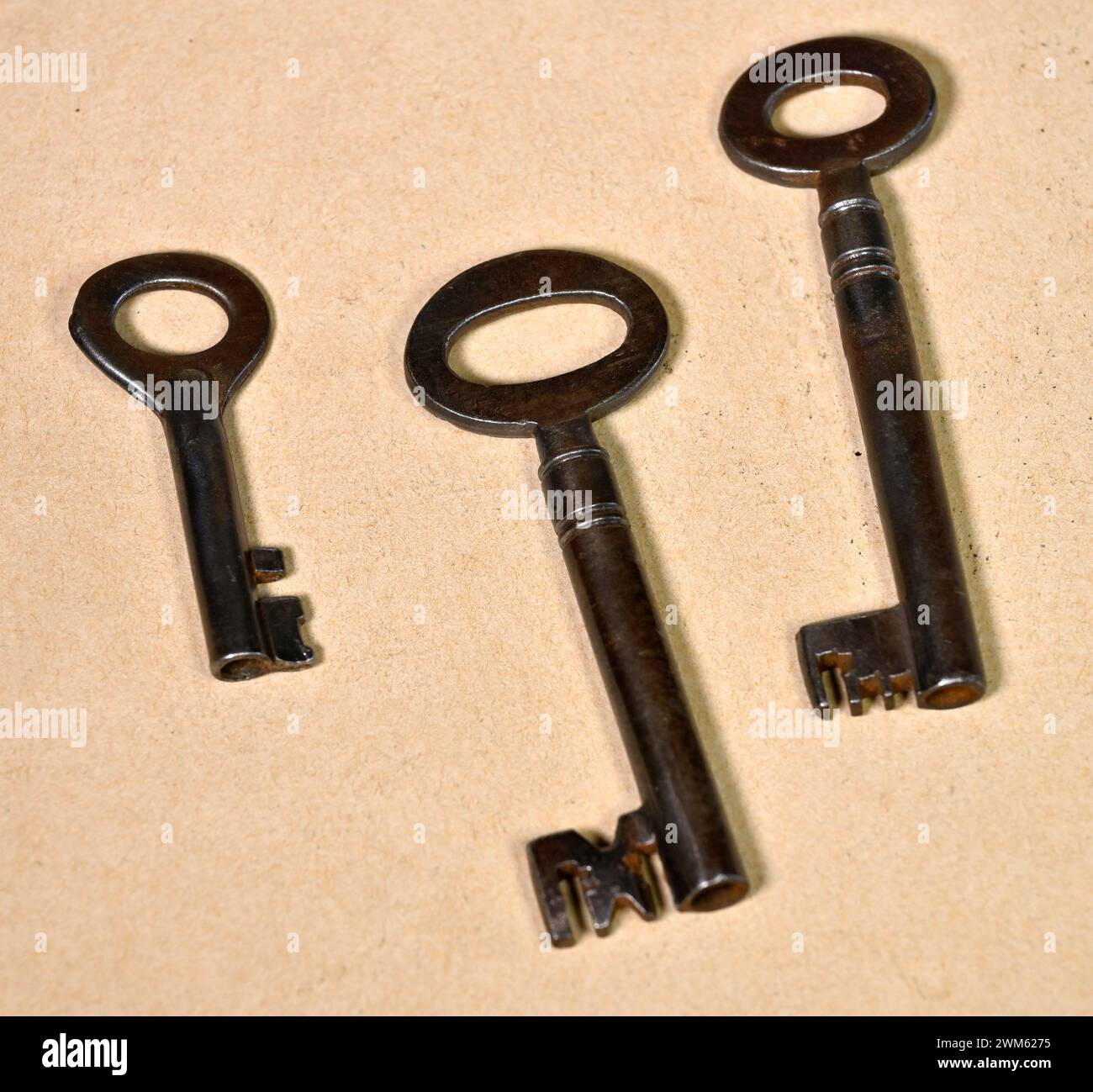 Three vintage keys Stock Photo - Alamy