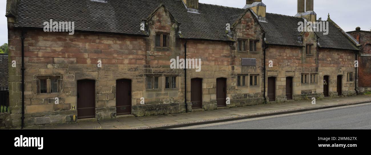 The Almshouses at Ashbourne town; Peak District National Park ...