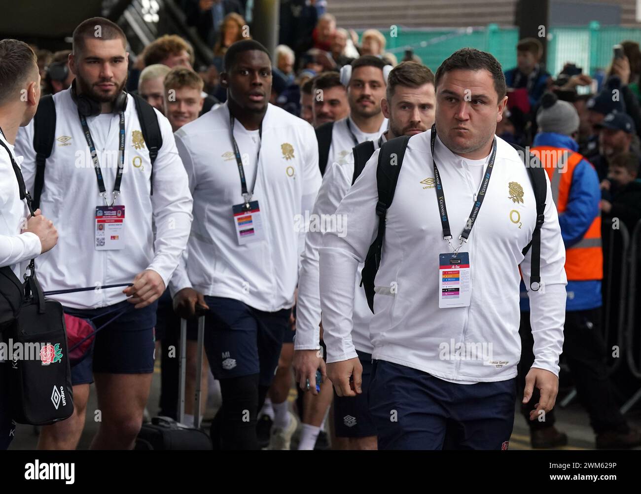 England's Jamie George arrives for the Guinness Six Nations match at ...