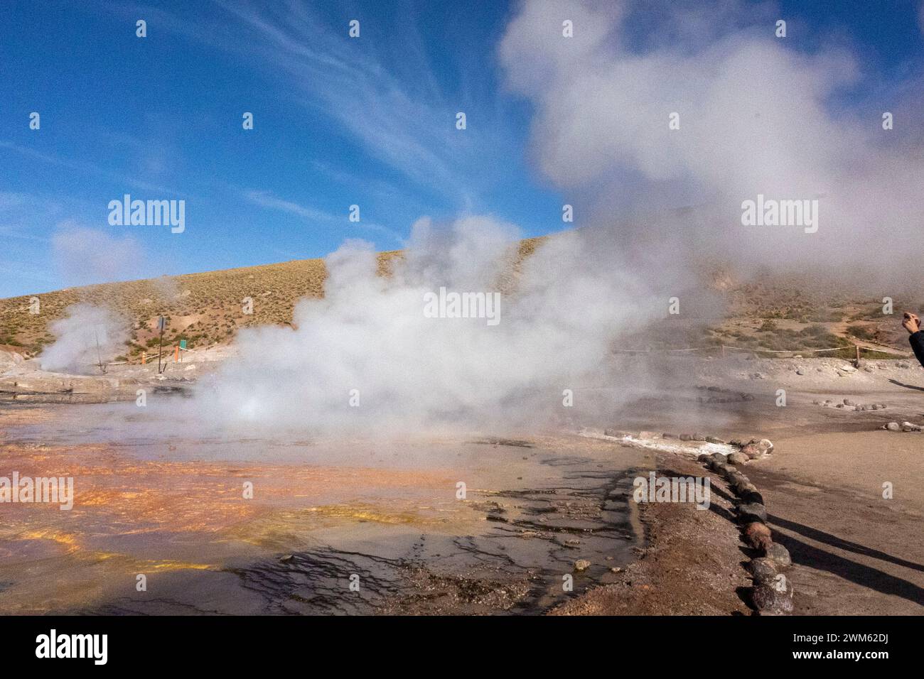 Tatio Geysers, San Pedro de Atacama, Chile. Volcanic hot springs that ...