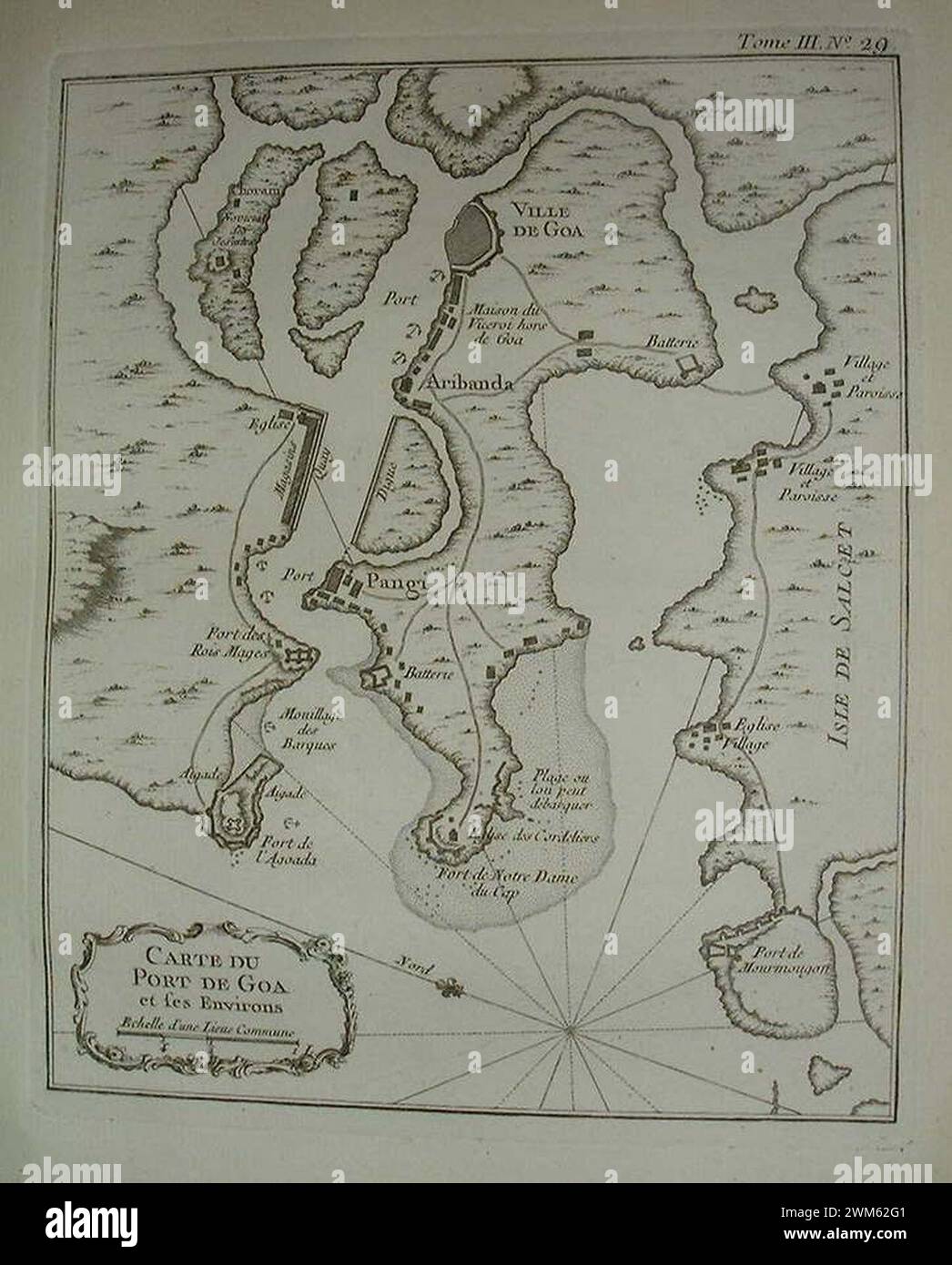 Bellin's map of the port itself Stock Photo - Alamy