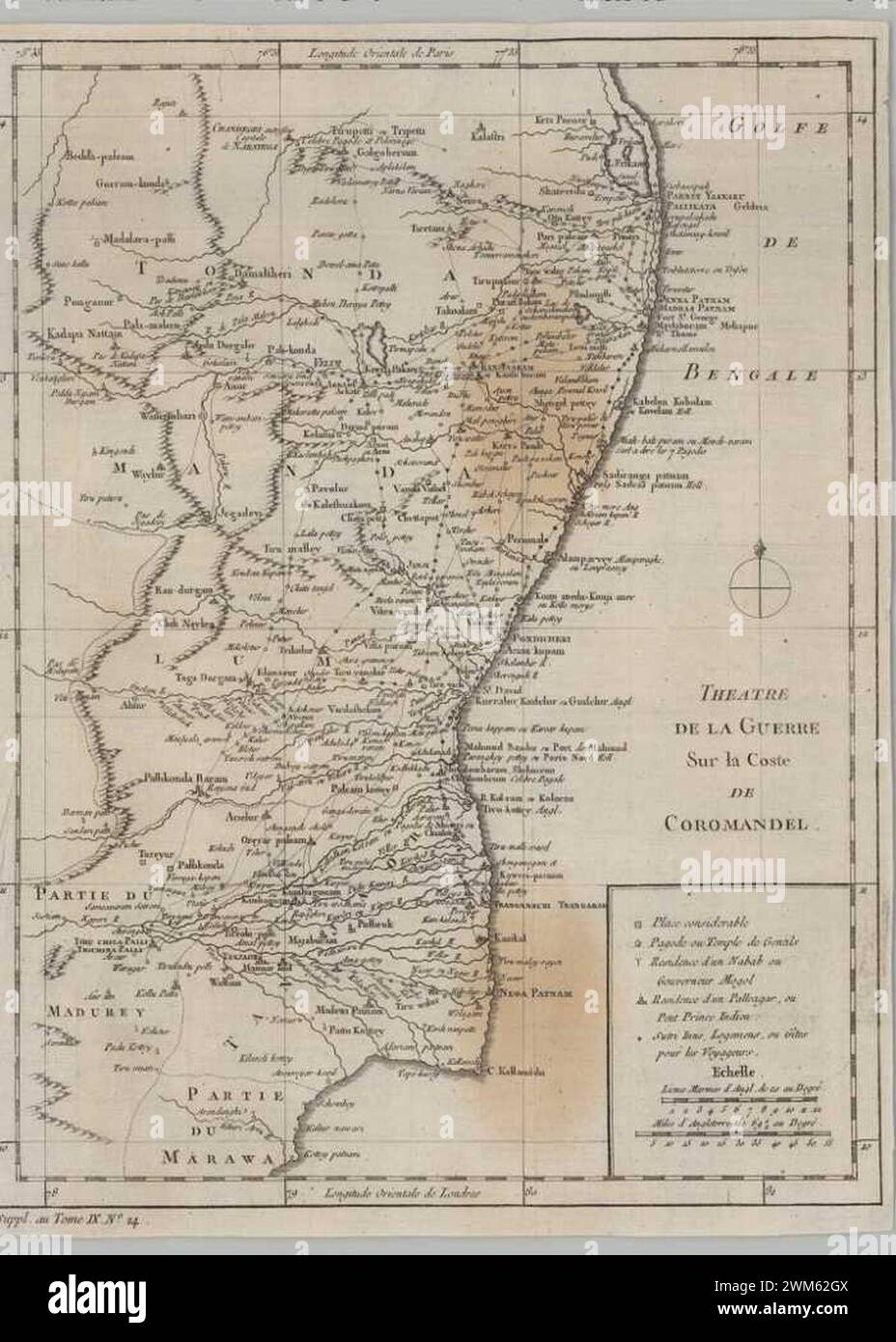 Bellin's map of the Coromandel Coast (Paris & Amsterdam Didot & Arkstee ...