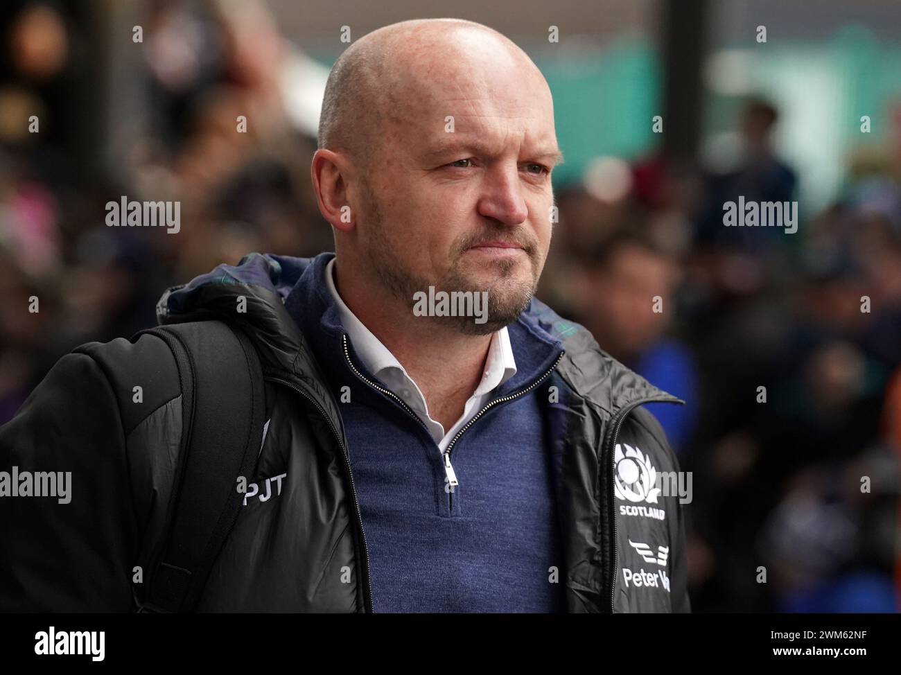 Scotland head coach Gregor Townsend arrives for the Guinness Six ...