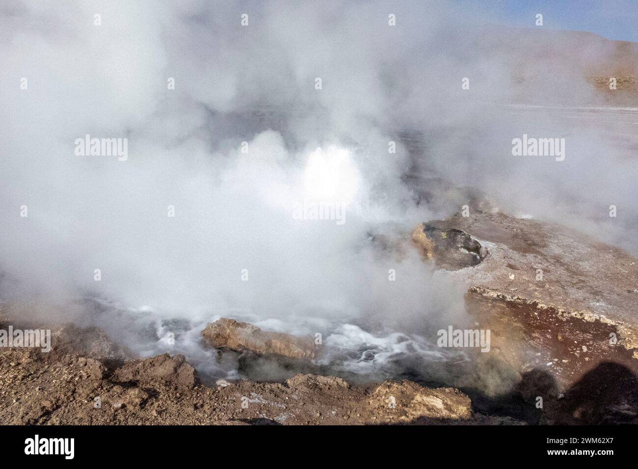 Tatio Geysers, San Pedro de Atacama, Chile. Volcanic hot springs that ...