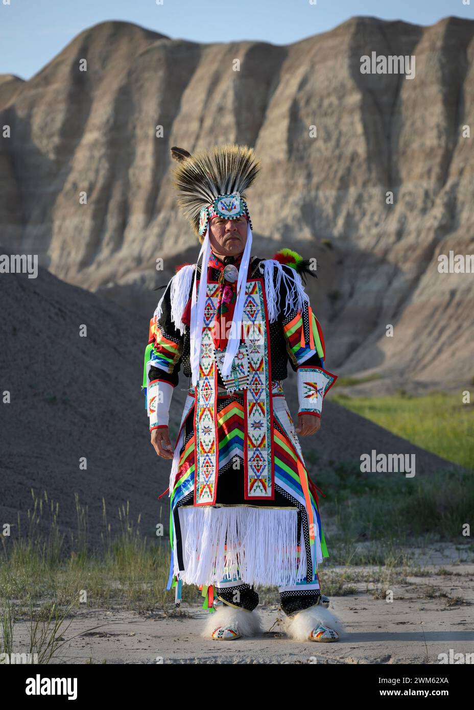 Buck Spotted Tail (Sicangu Lakota Oyate) in his Grass Dance regalia ...