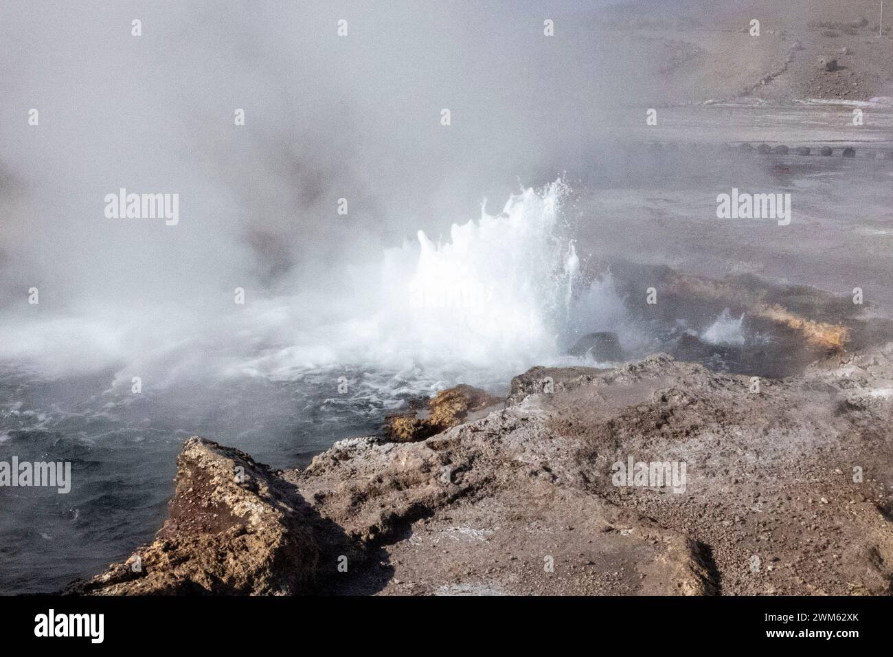 Tatio Geysers, San Pedro de Atacama, Chile. Volcanic hot springs that ...