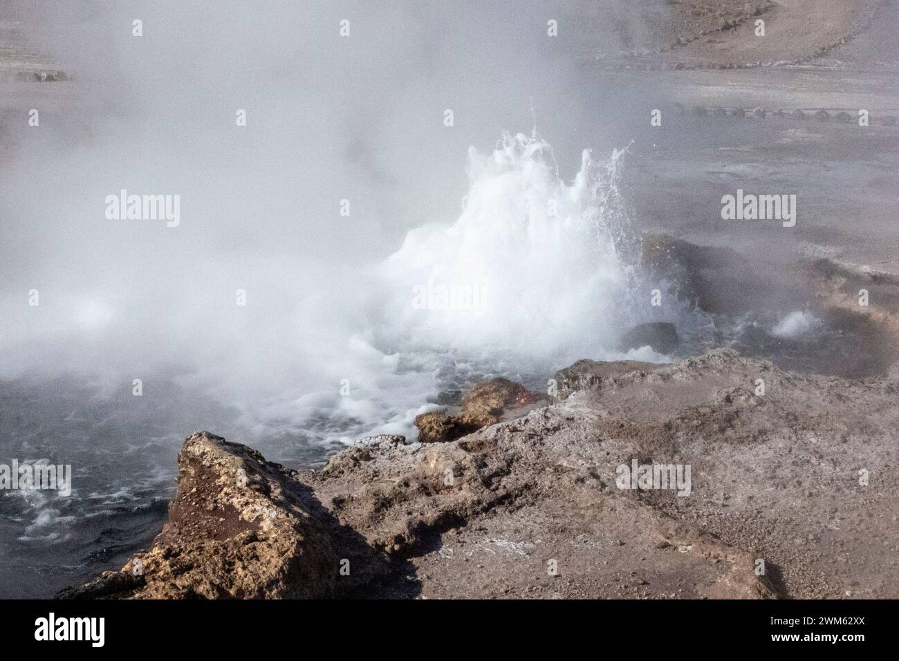 Tatio Geysers, San Pedro de Atacama, Chile. Volcanic hot springs that ...