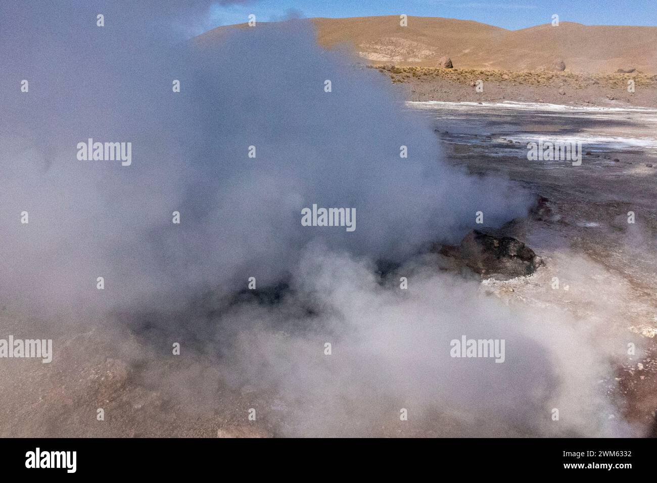 Tatio Geysers, San Pedro de Atacama, Chile. Volcanic hot springs that ...