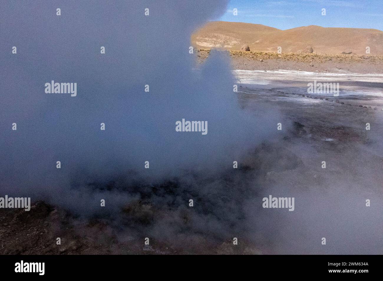 Tatio Geysers, San Pedro de Atacama, Chile. Volcanic hot springs that ...