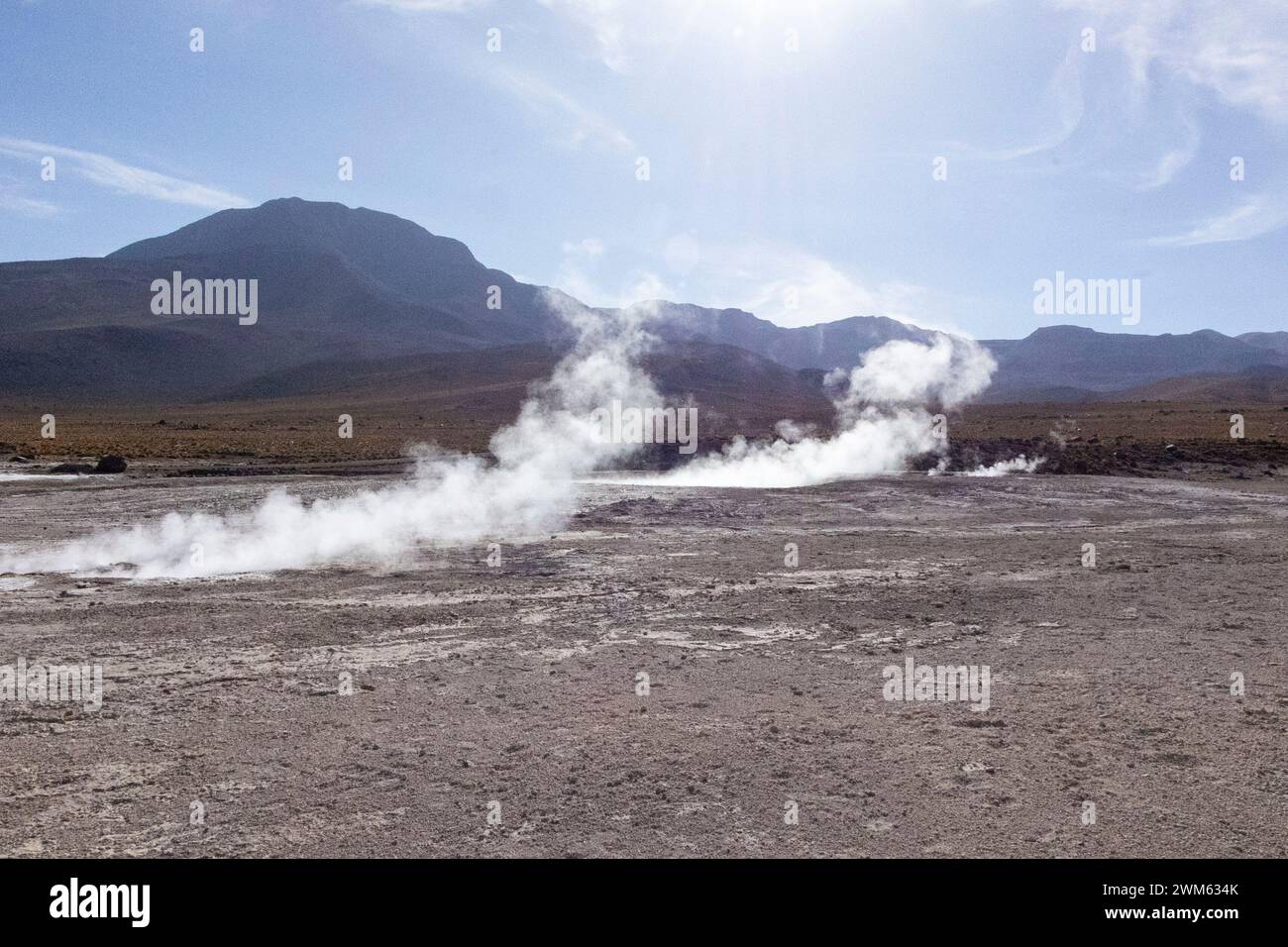 Tatio Geysers, San Pedro de Atacama, Chile. Volcanic hot springs that ...