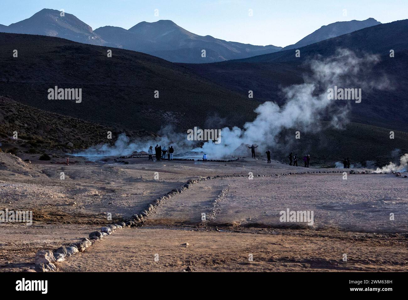Tatio Geysers, San Pedro de Atacama, Chile. Volcanic hot springs that ...