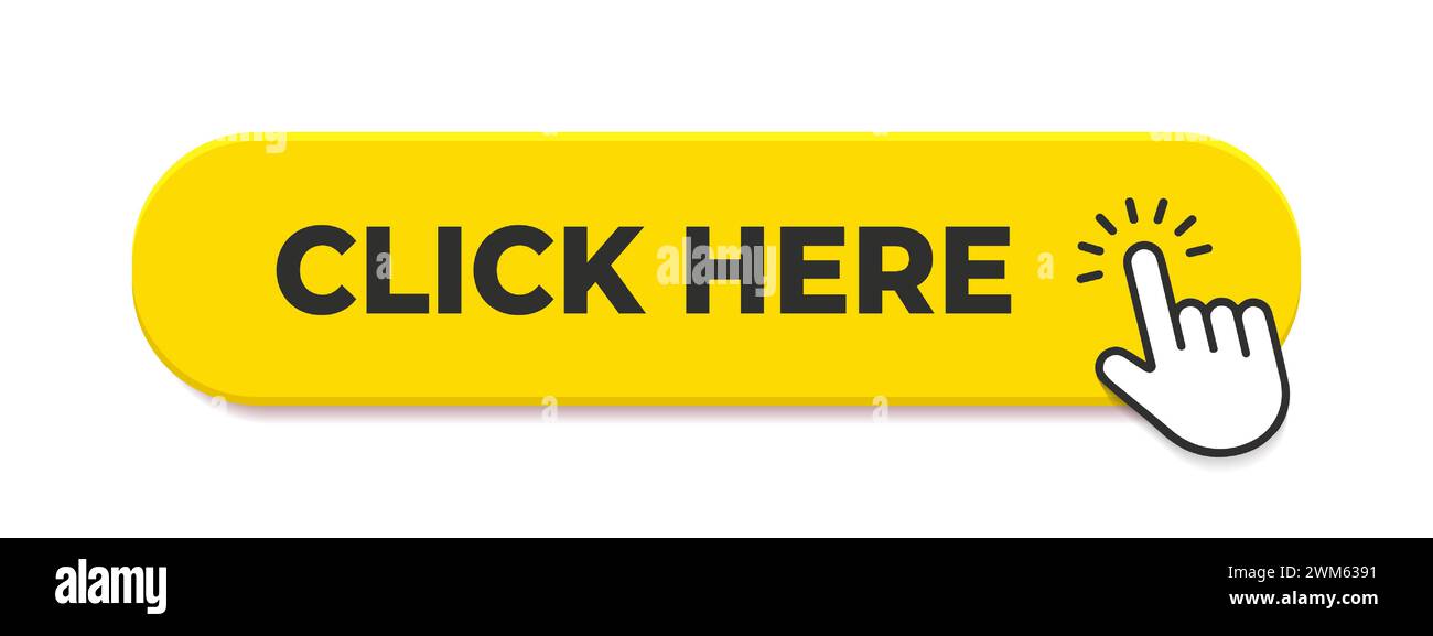 Click icon yellow internet button Cut Out Stock Images & Pictures - Alamy