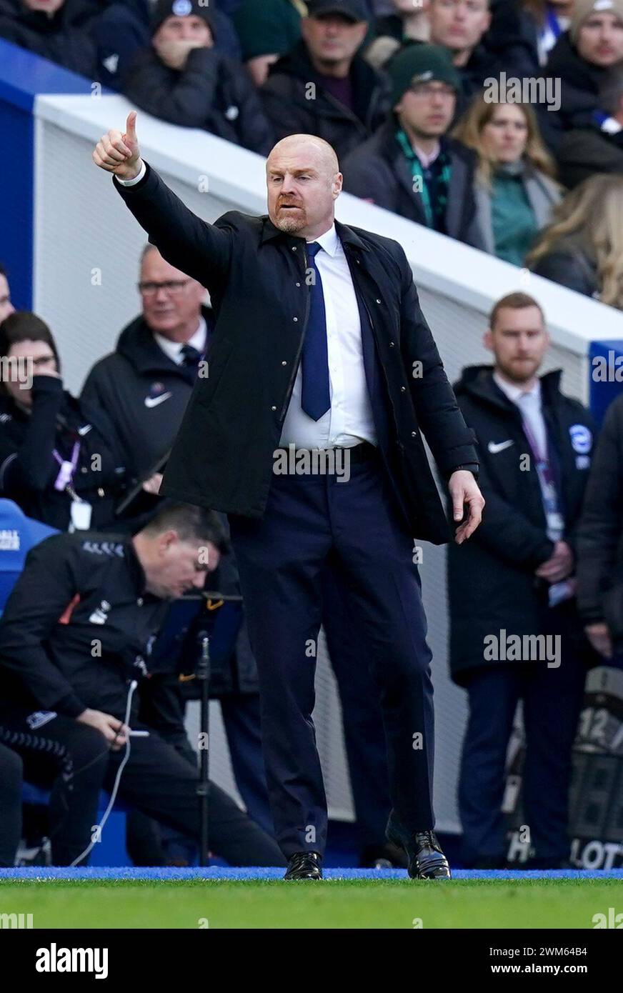 Everton manager Sean Dyche during the Premier League match at the ...