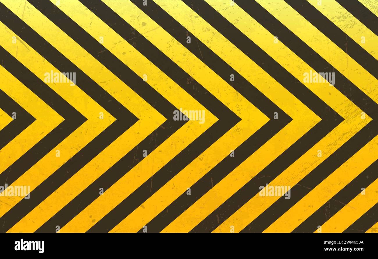 Black and yellow diagonal striped lines. Blank vector warning ...