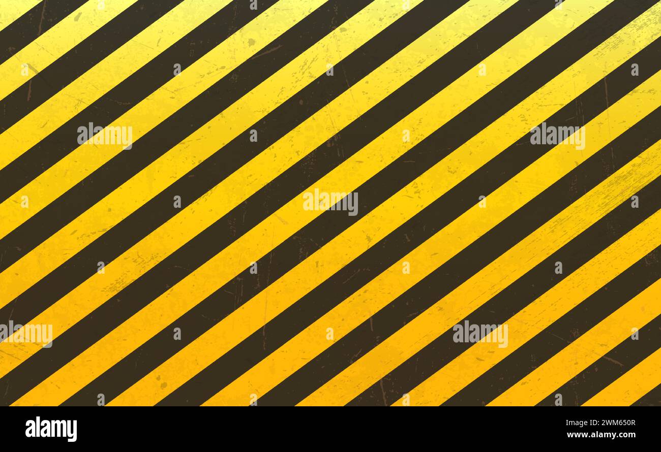 Black and yellow diagonal striped lines. Blank vector warning ...