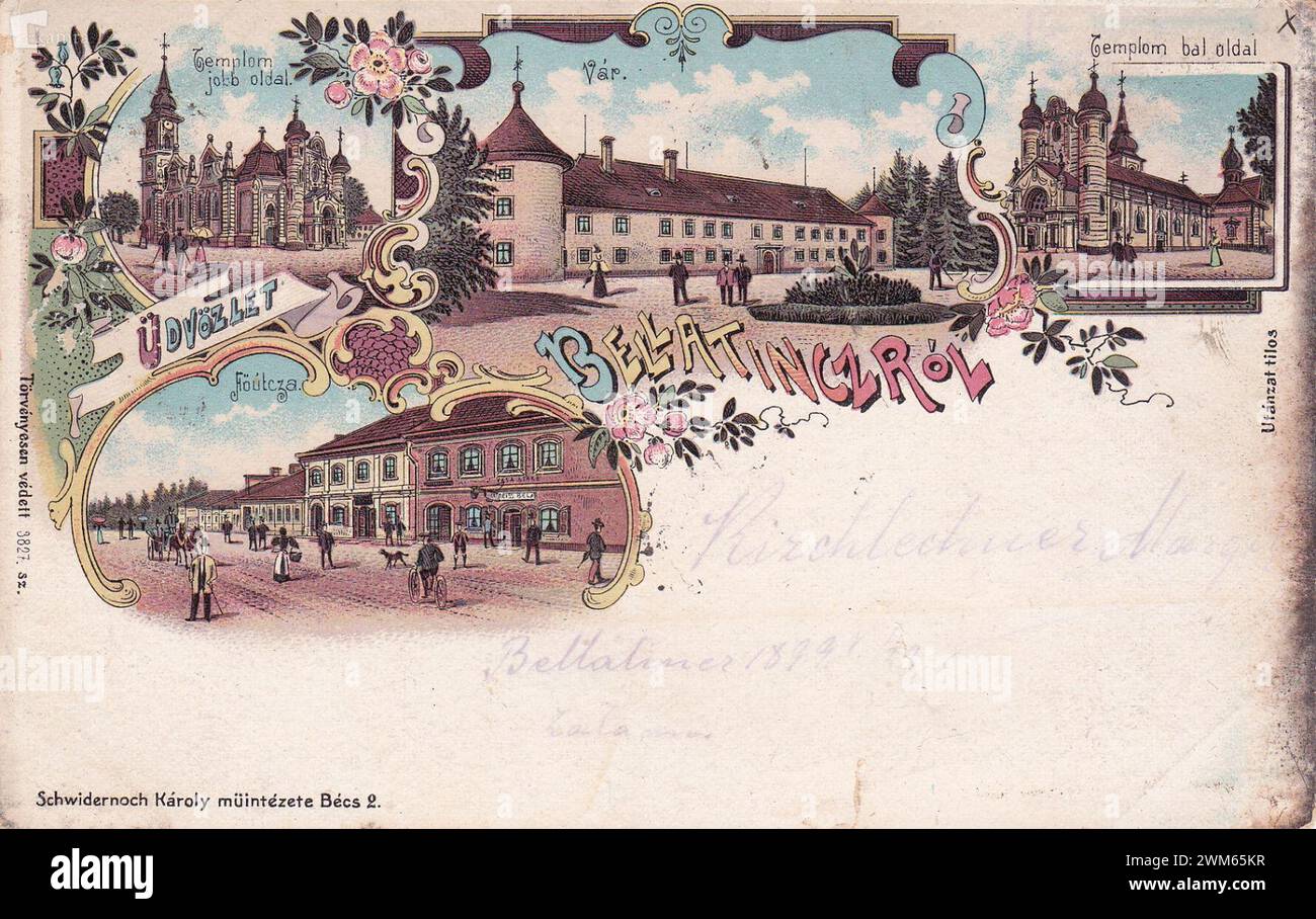 Beltinci 1899 - litografija kopija Stock Photo - Alamy