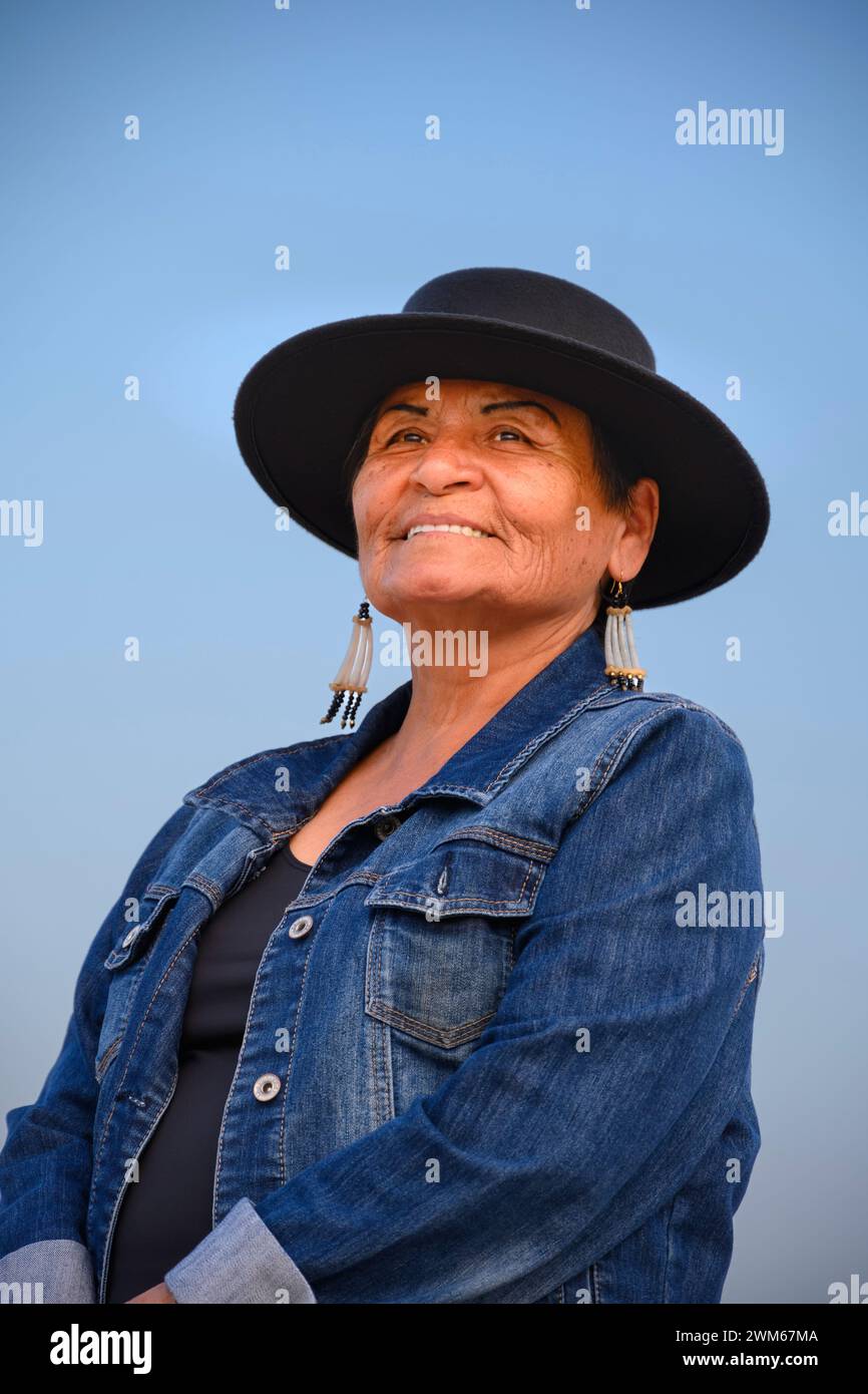 Marian Sorace of the Singacu Lakota Oyate tribe in Badlands National ...