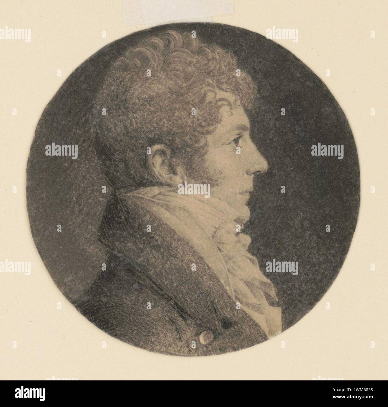 Benjamin Elliott, head-and-shoulders portrait, right profile Stock ...