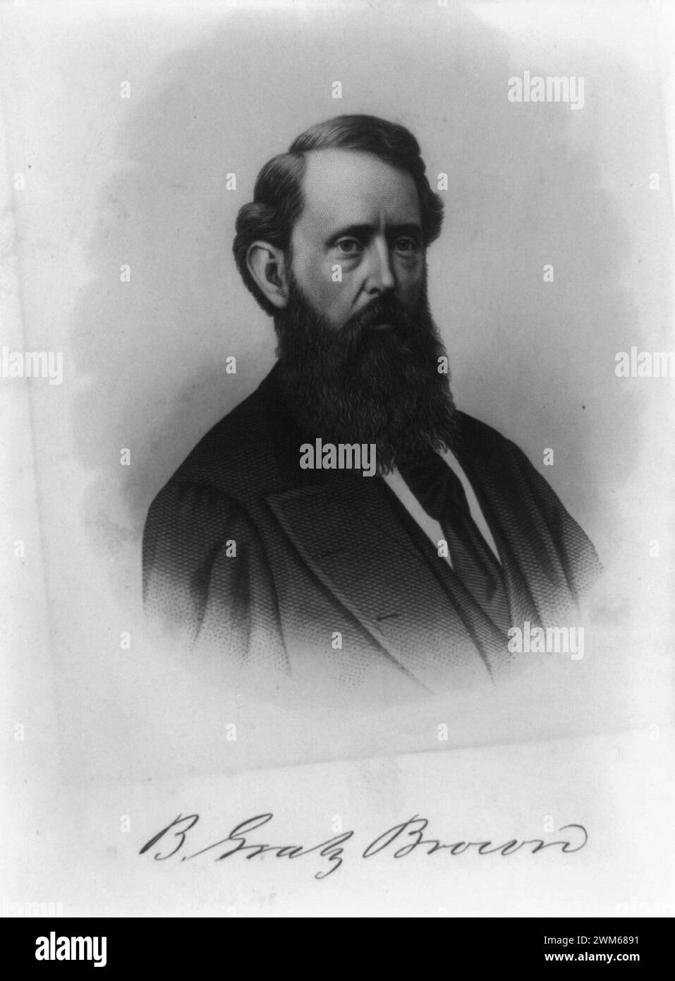 Benjamin G. Brown, head-and-shoulders portrait, facing right Stock ...