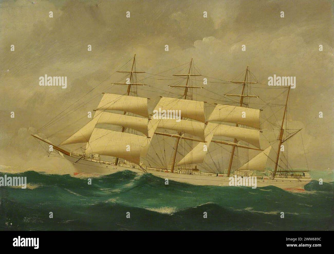Benjamin Franklin West (1818-1854) - The Barque 'Rowena' Stock Photo ...