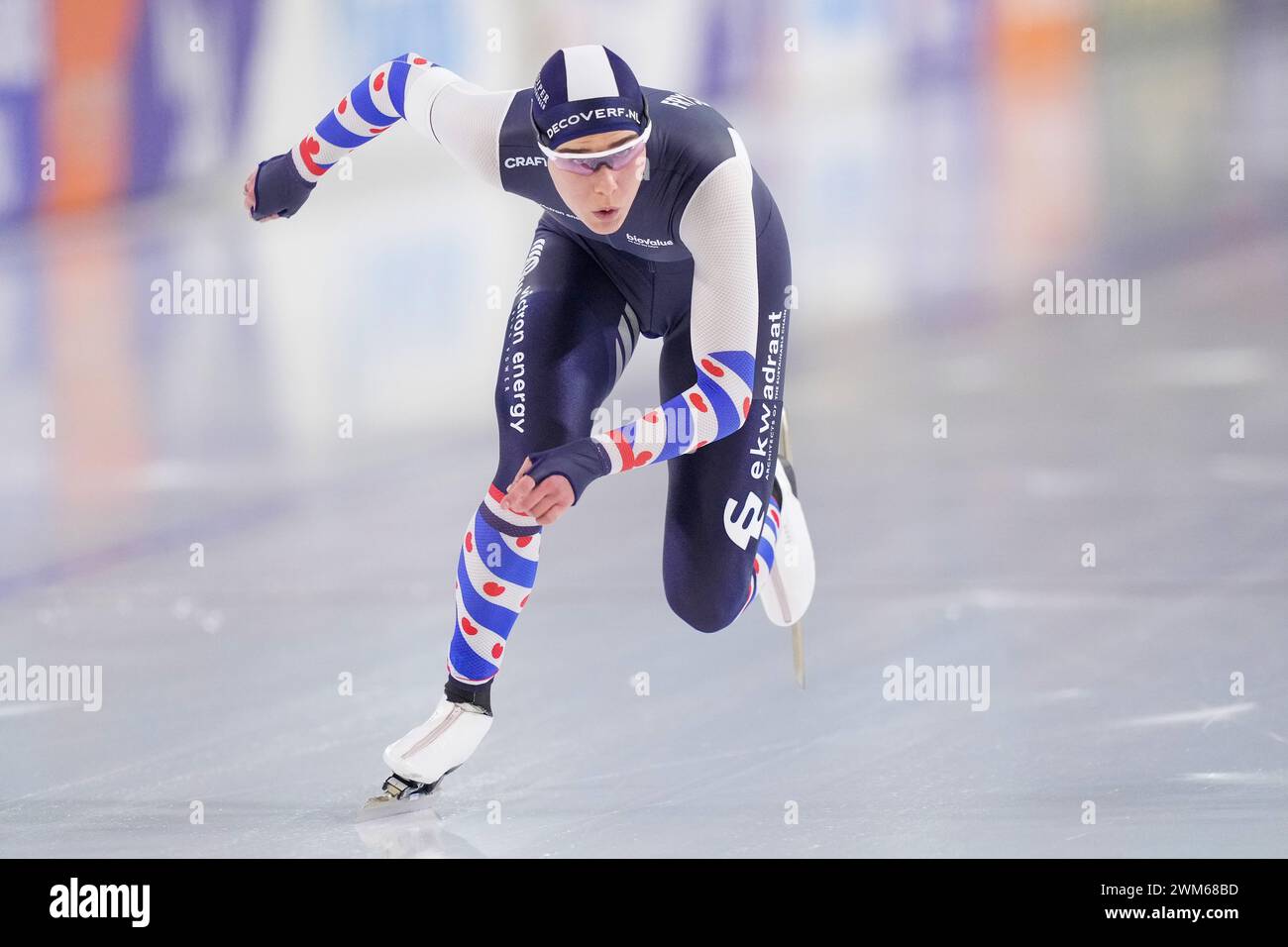 HEERENVEEN, NETHERLANDS - FEBRUARY 24: Anna Boersma competing on the ...