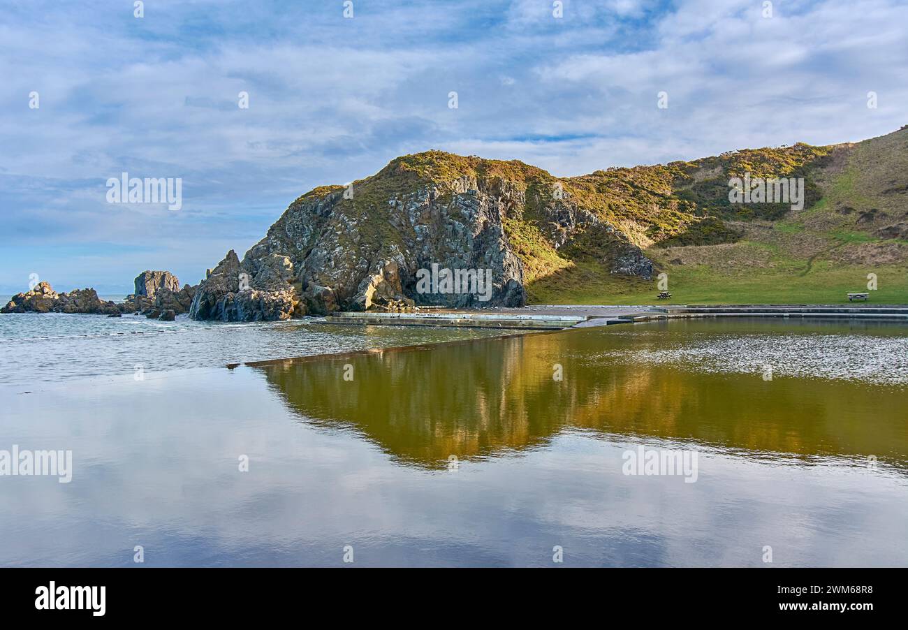 Tarlair Open Air Swimming Pools Macduff Scotland a calm morning with a ...