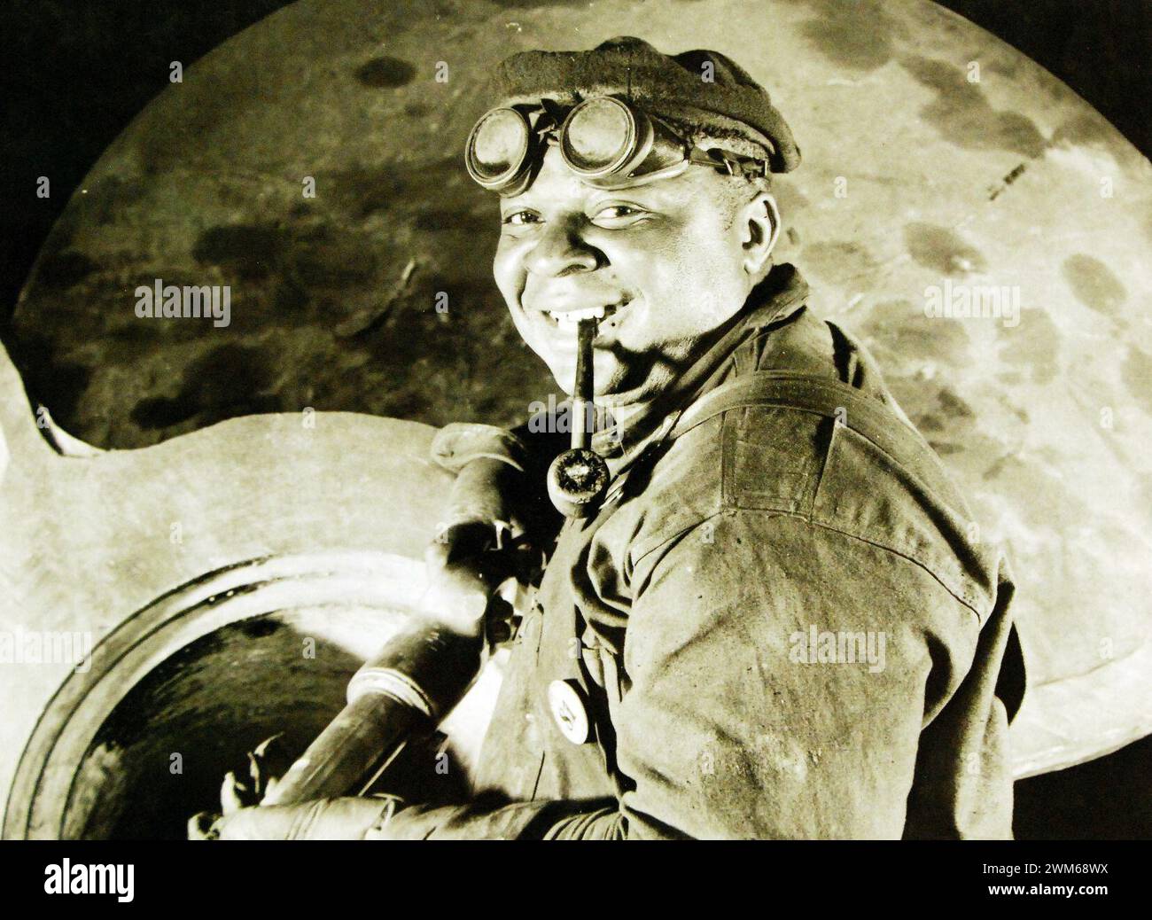 Benjamin Stephens who operates a pneumatic chipper on ship propellers ...