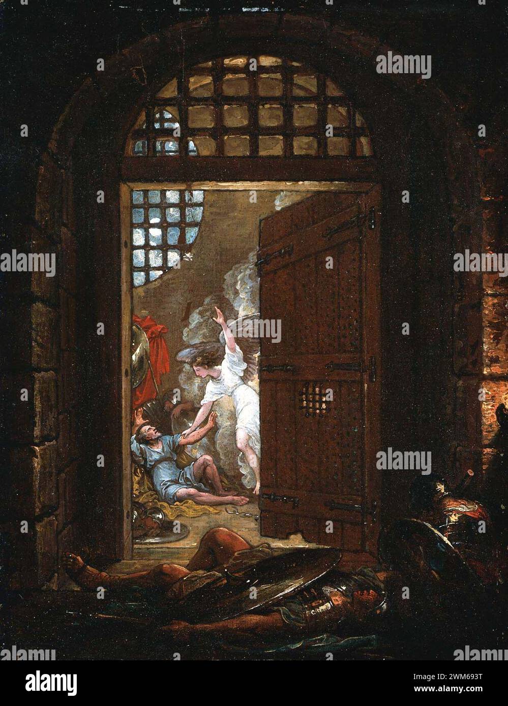 Benjamin West - St. Peter Released from Prison Stock Photo - Alamy