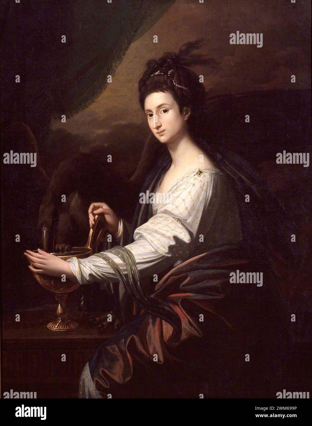 Benjamin West (1738-1820) - Mrs Worrell as Hebe Stock Photo - Alamy