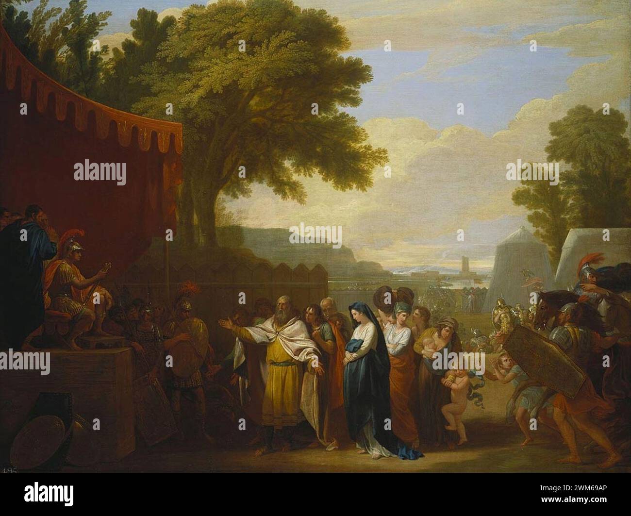 Benjamin West (1738-1820) - The Wife of Arminius brought captive to ...