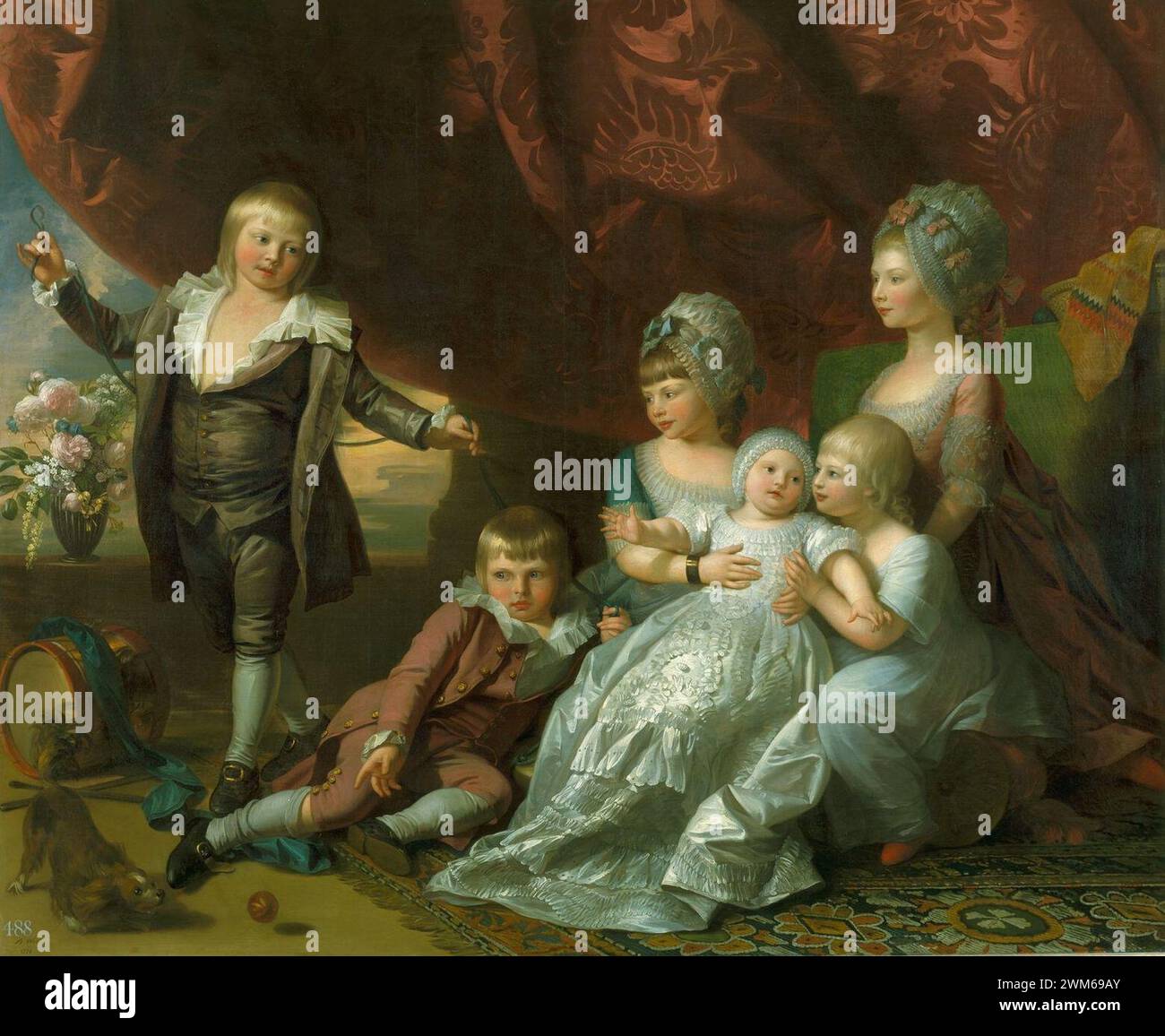 Benjamin West (1738-1820) - Princess Augusta, Princess Elizabeth ...