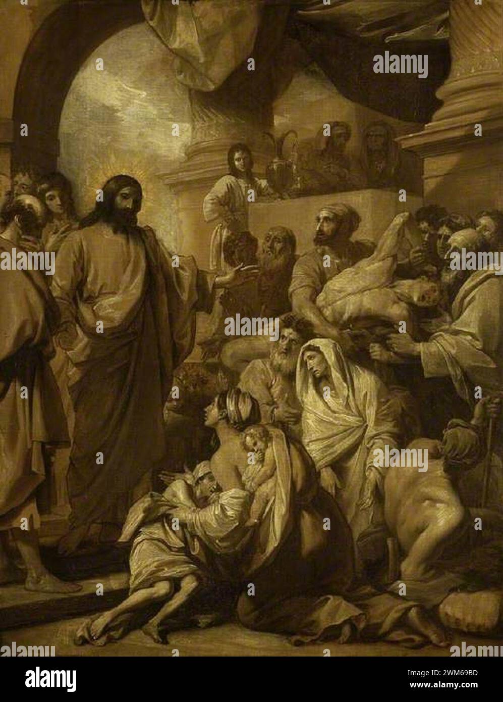 Benjamin West (1738-1820) - Christ Healing the Sick in the Temple Stock Photo - Alamy