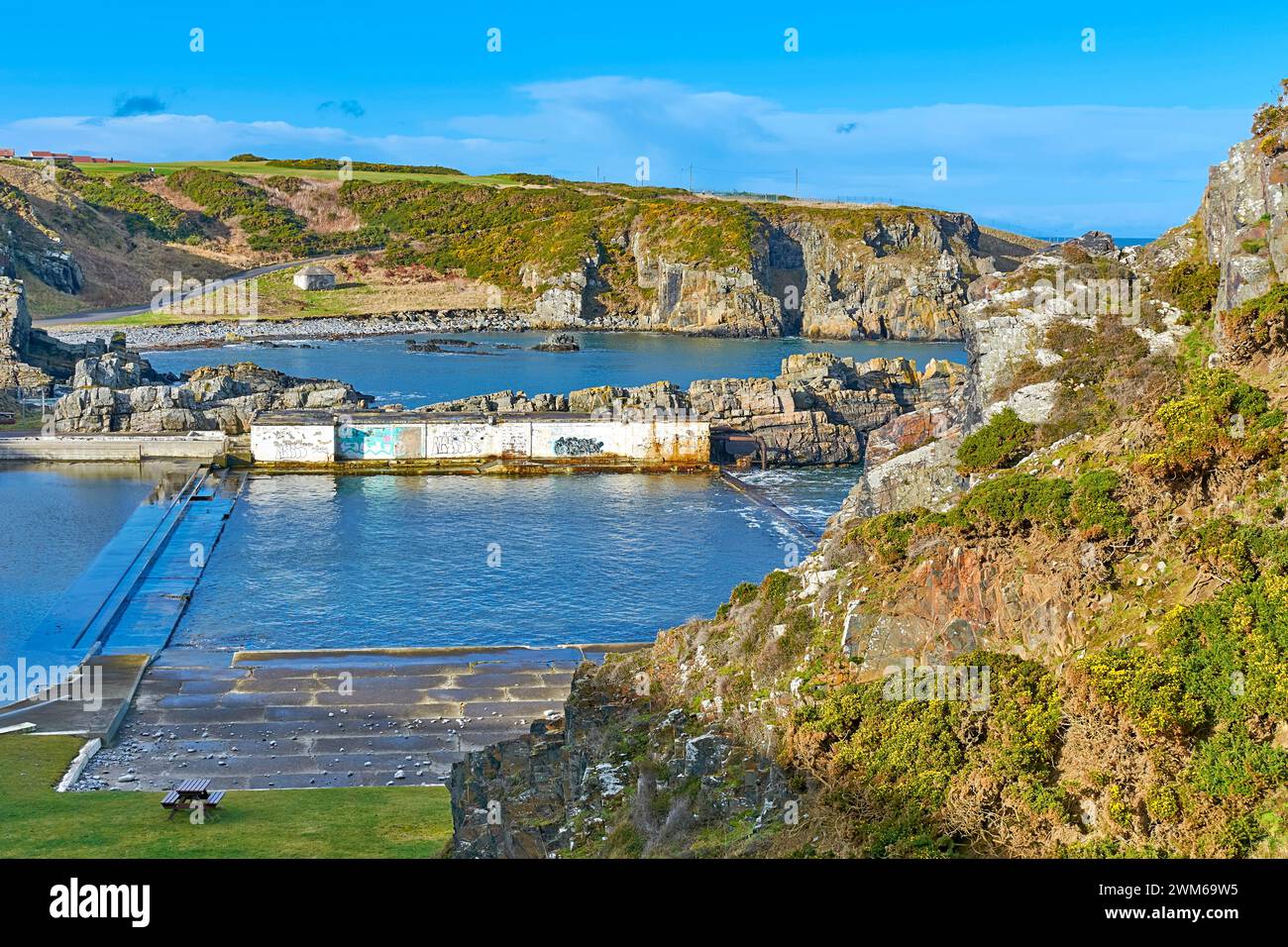Tarlair Open Air Swimming Pools Macduff Scotland the outer pool low ...