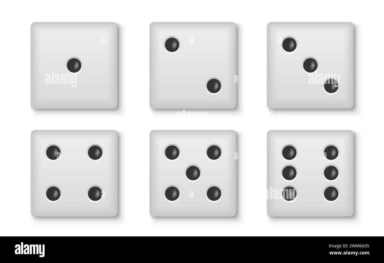 Two dice vector vectors Cut Out Stock Images & Pictures - Alamy