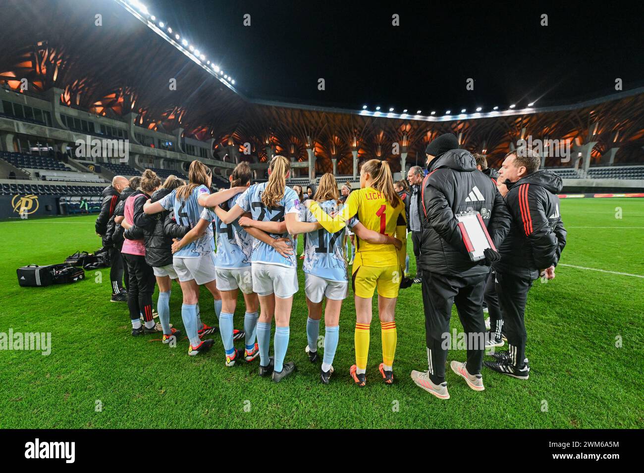 Felcsut, Hungary. 23rd Feb, 2024. Team Belgium pictured after a game ...