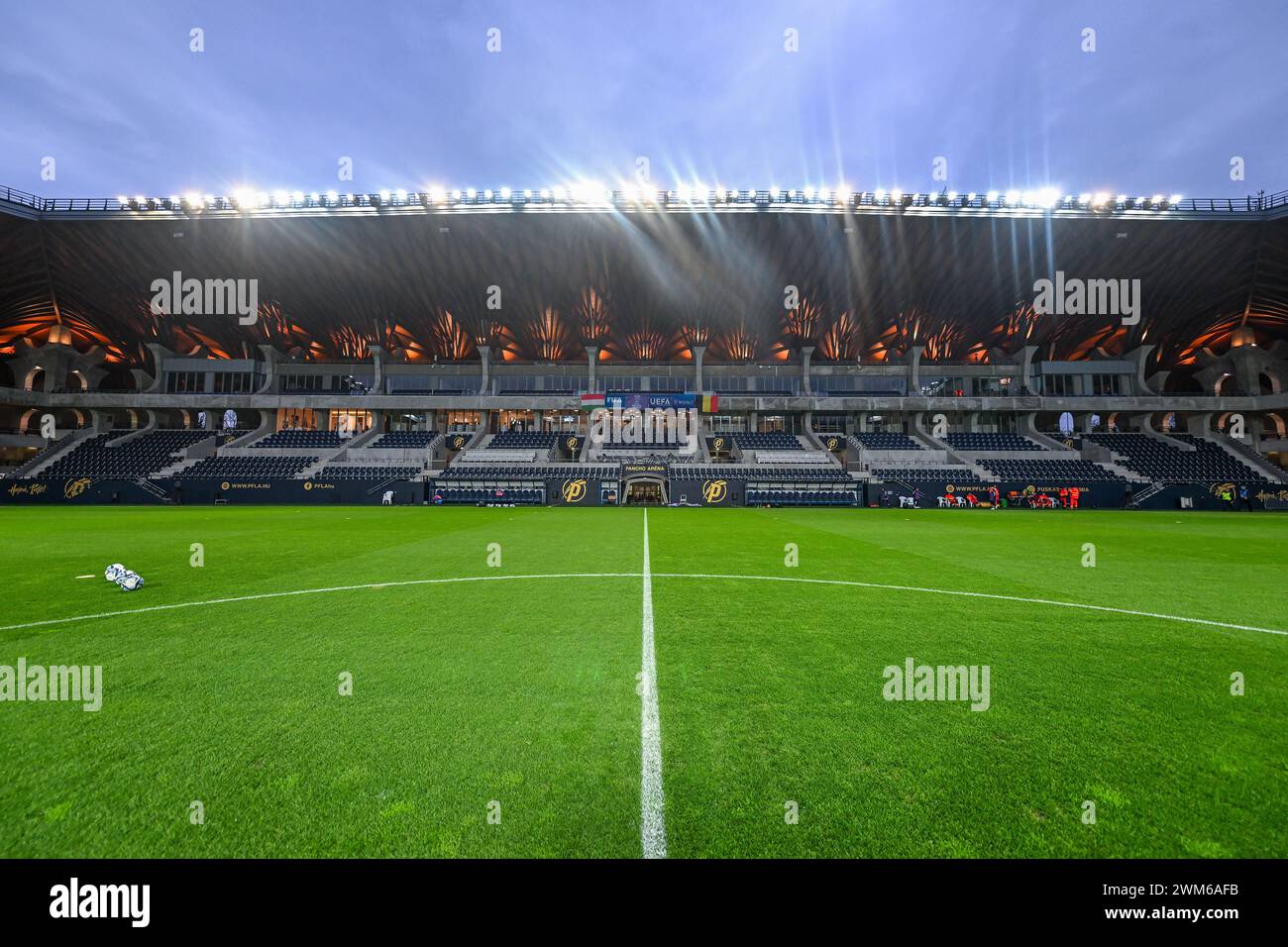 Felcsut, Hungary. 23rd Feb, 2024. Hungarian, FIFA, Nations league, UEFA ...
