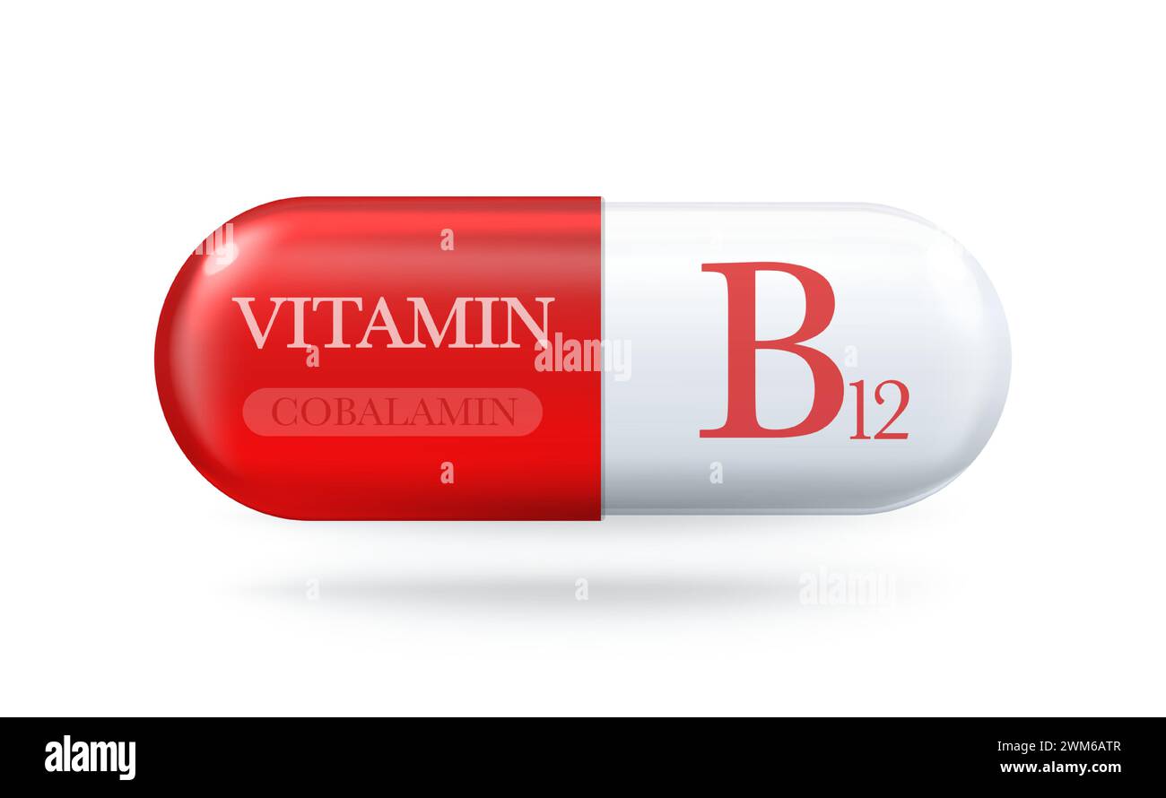 Vitamin B12 Icon Cobalamin B Vitamin Complex Drop Pill Capsule