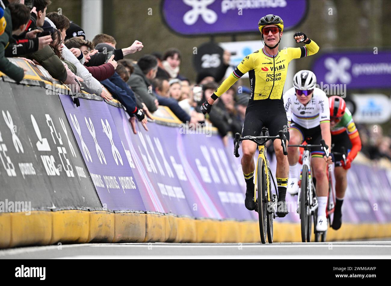 Ninove, Belgium. 24th Feb, 2024. Dutch Marianne Vos of Team Visma-Lease ...