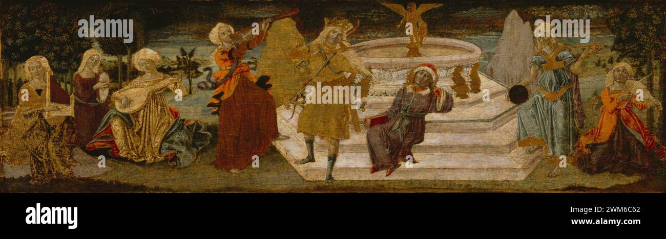 Benvenuto di Giovanni di Meo del Guasta - Apollo and the Muses Stock ...