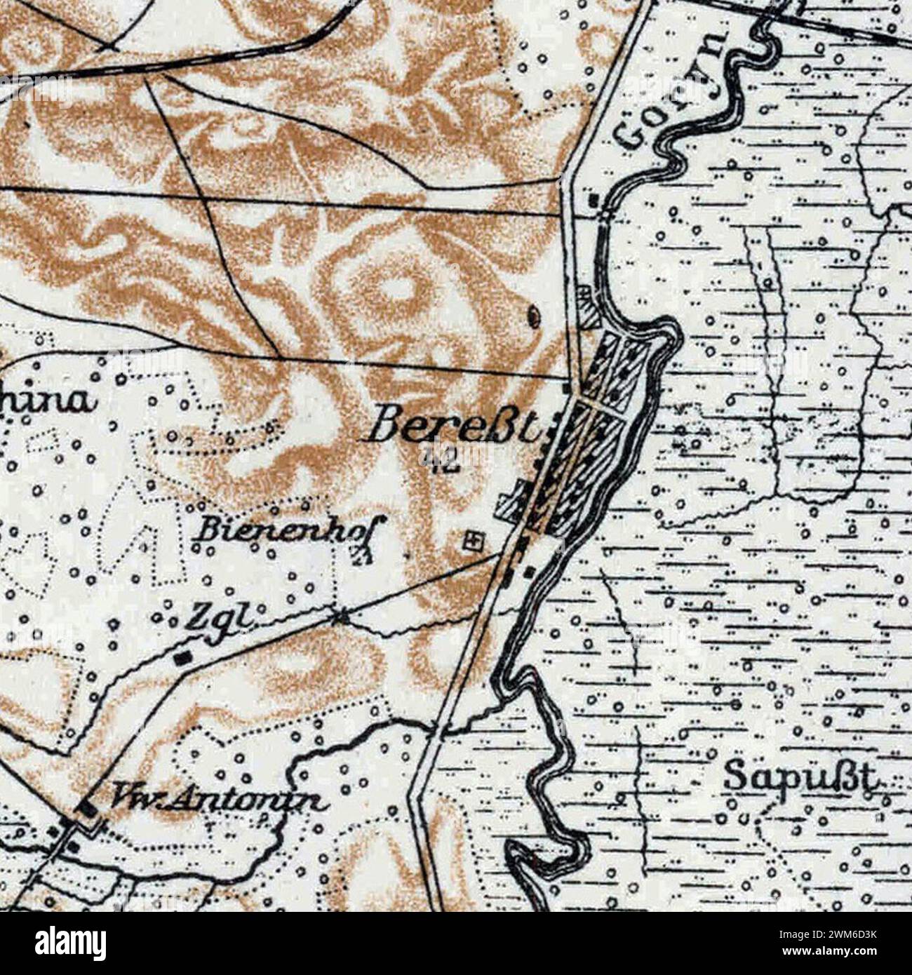 Berestia, 1917, map Stock Photo - Alamy