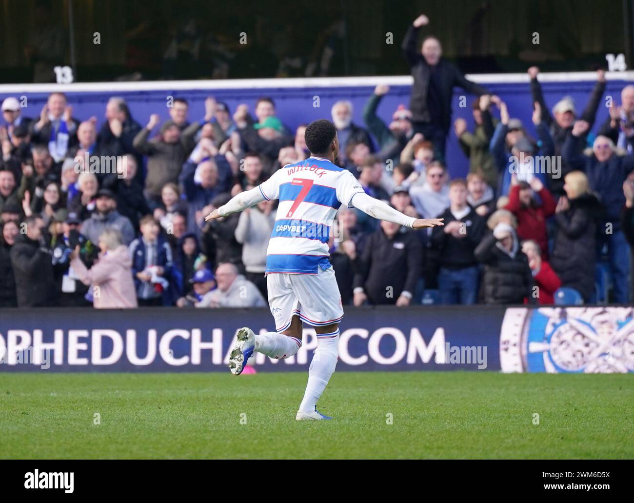 Queens Park Rangers' Chris Willock celebrates after scoring during the ...