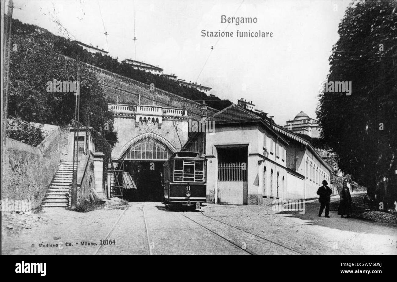 Bergamo - Stazione funicolare (G.Modiano e Co. - Milano. 10164 Stock ...